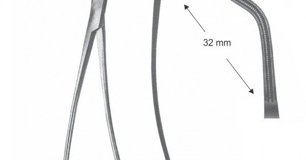 DEBAKEY-SATINSKY FORCEP POINT 32mm 23.5CM